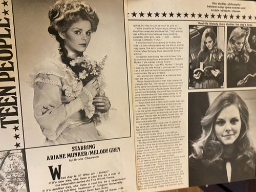 Ariane Munker, As the World Turns, Two Page Vintage Clipping | eBay