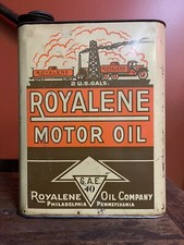 EN-AR-CO Motor Oil...Five Gallon Oil Rocker Can...White Rose Gasoline ...