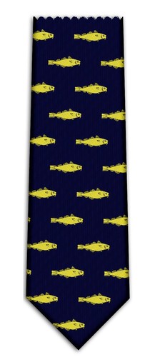 Golden Cod Silk Neck Tie - New England Marblehead | eBay