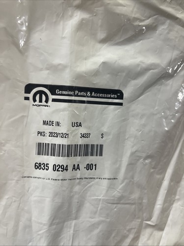 Genuine Mopar Sunroof Mechanism Cover 68350294AA | eBay