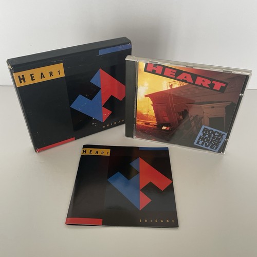 HEART CD LOT - Brigade RARE Promo Box CD 1990 & Rock The House Live CD ...