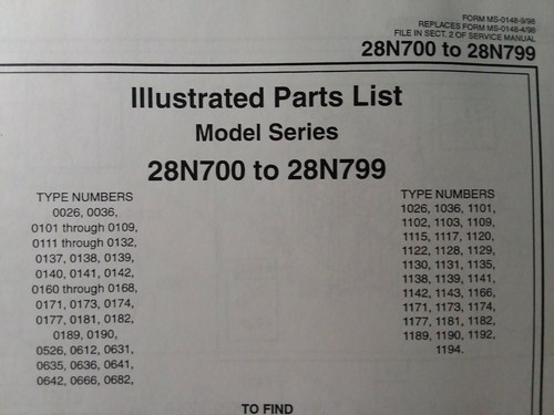Briggs & Stratton 28N700 to 28N799 Vertical Gasoline Engine Parts ...