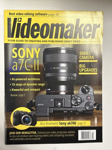 Video Maker Magazine Nov December 2023 Sony a 7C II | eBay