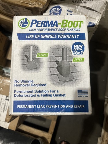 Perma-Boot 312-3N1 BLK Black Plastic Roof Flashing 7-1/4 W x 9-3/4 H x ...