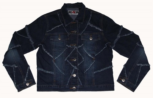 VTG? RAVE 4 REAL Denim Frayed Patchwork Dark & Light Jacket Wms/Jrs S ...