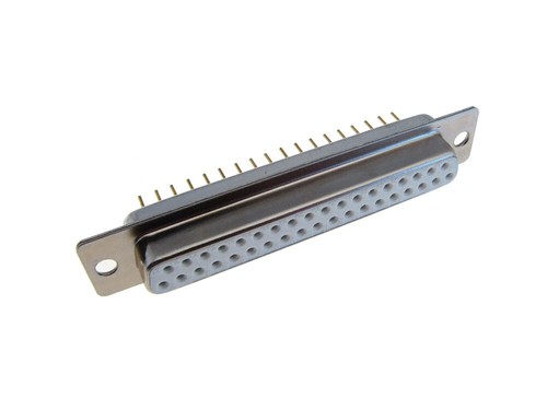 HQ DB37 Female D-Sub Connector Through Hole Board Lock Solder Gold ...