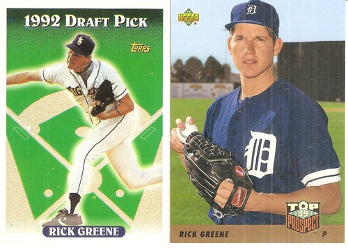 2 DIFFERENT CARD RICK GREENE BASEBALL CARD LOT 879 | eBay