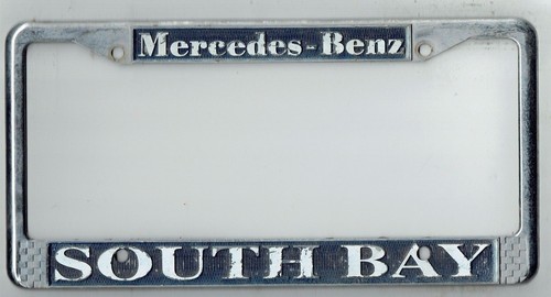 Torrance California South Bay Autohaus Vintage Mercedes Benz License ...