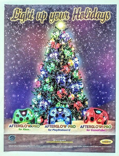 2004 AFTERGLOW Video Game Xbox PS2 GameCube Controller Christmas Tree ...