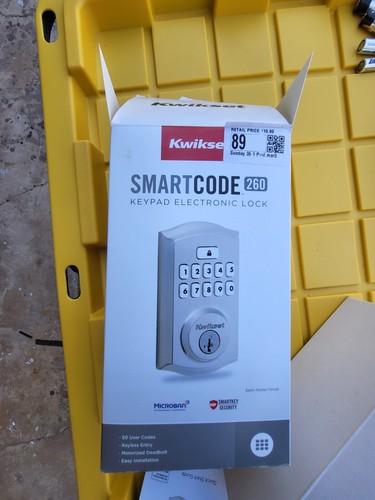 Kwikset Smartcode 260 Keypad Electronic Lock With Juno Door Knob 99690 ...