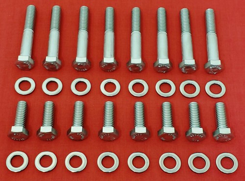 SBF FORD EXHAUST MANIFOLD BOLTS KIT SMALL BLOCK 260 289 302 STAINLESS ...