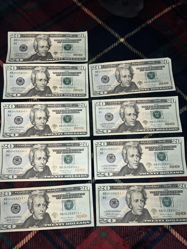 Lot Of 9 Consecutive $20 Dollar Star Notes | eBay