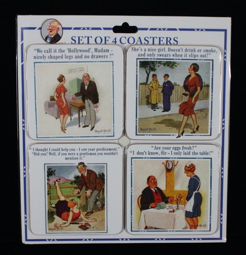 RARE VINTAGE LESSER & PAVEY DONALD MCGILL COASTER SET OF 4 LP2065 NEW ...