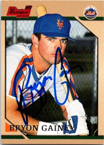 Bryon Gainey autographed Baseball Card (New York Mets) 1996 Bowman 1st ...