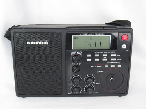 Grundig S450DLX Field Radio FM Stereo /AM Dual Conversion Radio Black ...