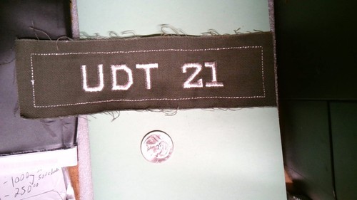 MILITARY PATCH SEW ON ORIGINAL TAB UDT 21 UNDERWATER DEMOLITION TEAM ...