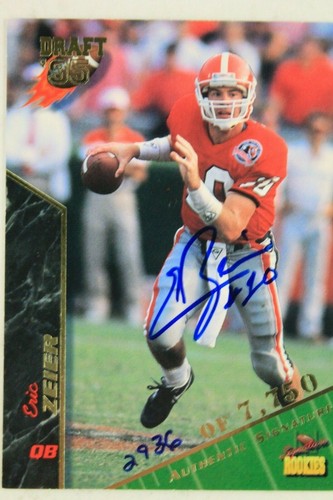 Eric Zeier Georgia 1995 Signature Rookies Autographed Card # 79 | eBay