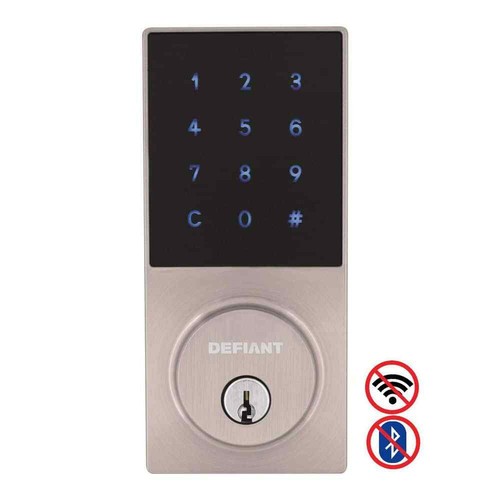 Defiant Touchpad Deadbolt Electronic Backlit Touchscreen Door Lock ...