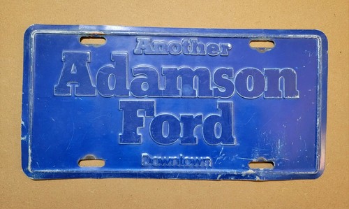 Vintage Birmingham Alabama License Plate Dealer Booster Adamson Ford | eBay