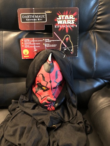 Star Wars DARTH MAUL Halloween Mask Cape Sith Lord Vintage 90s Rubies's ...