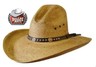 Modifed GUS ~COWBOY HAT~ Western -Palmilla PALM LEAF Straw- Leather ...