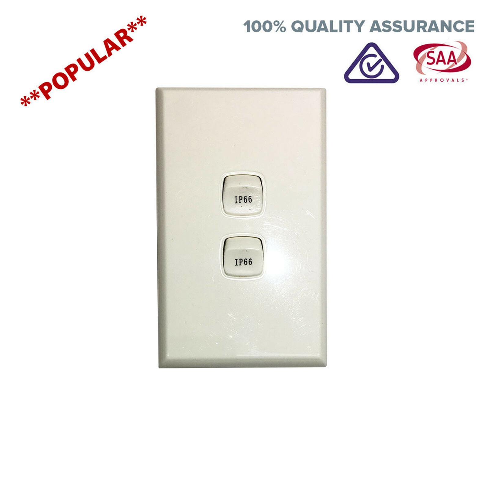 Weatherproof 4 Pole Enclosure Box with Neon Light IP66 RCD Cover Solar ...