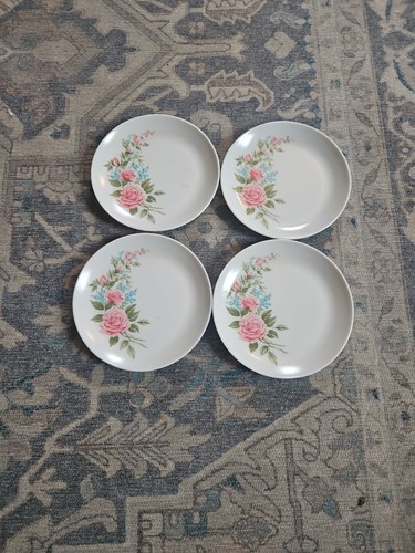 Boonton Ware Set Of 4 Rose Pattern 5.75" Plates | eBay