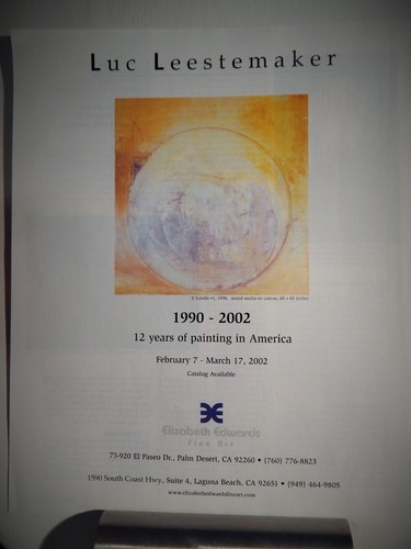 LUC LEESTEMAKER ART PIECE VTG ORIG 2002 ADVERTISEMENT | eBay