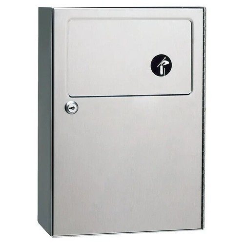 Bobrick B-254 Surface Mount Sanitary Napkin Disposal Receptacle | eBay