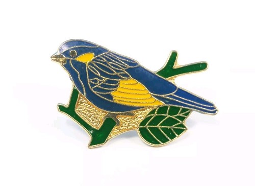 Bluebird Sialia Swainson Lapel Pin Hat Tac Backpack Flair Good Luck VTG ...