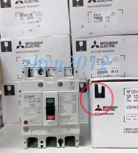 100% Test 1pcs New Mitsubishi Circuit Breaker NF125-HXV 3P 100A ...