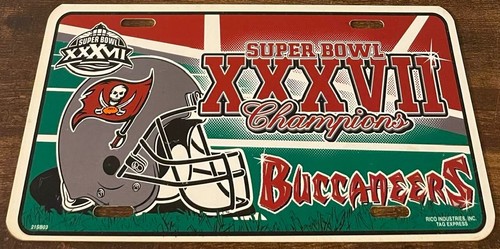 Tampa Bay Buccaneers Booster License Plate Super Bowl Champions Florida ...