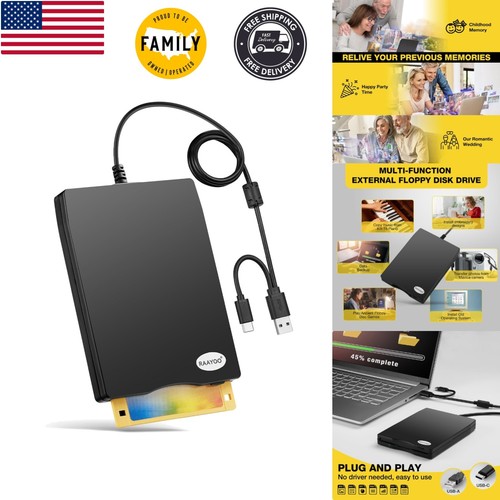 Floppy Disk Reader USB Type A/C Floppy Disk Drive/Player/Converter ...