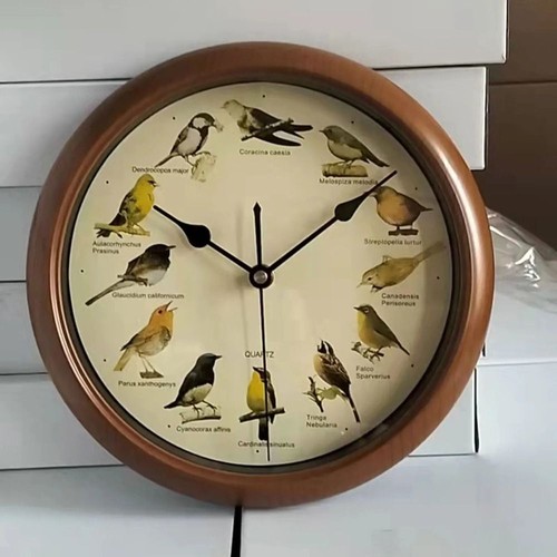 Bird Wall Clock Bird Clock with Sounds Birdsong Alarm Clock Home Office ...