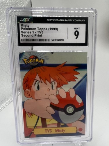 1999 Pokemon Topps Series 1 Second Print Misty #TV3 CGC 9 | eBay