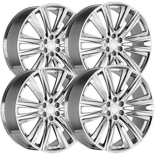 (Set of 4) OE Concepts C35 Platinum 22x9 6x5.5" +28mm Chrome Wheels ...