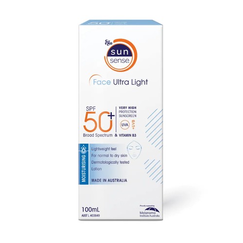 * Ego SunSense Face Ultra Light SPF 50+ Sunscreen 100mL 9314839021275 ...