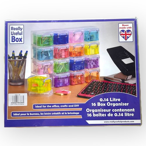 REALLY USEFUL BOXES 16 RAINBOW BOX SET W ORGANIZER CASE .BRAND NEW ...