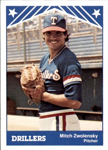 1983 Tulsa Drillers TCMA #9 Mitch Zwolensky Owosso Michigan MI NM ...