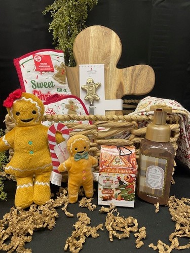 Gingerbread Man Christmas Gift Basket | eBay