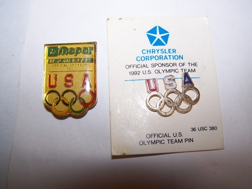 Vintage Lot of 2 USA Olympics Gold tone Lapel Pins Pinback Mopar ...