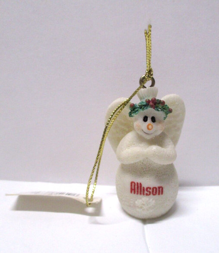NEW NWT GANZ MINI SNOW ANGEL PERSONALIZED "ALLISON" CHRISTMAS TREE ...