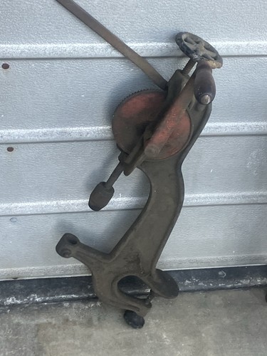 Antique Goodell Pratt Toolsmiths Bench Mounted Drill Press Hand Crank ...