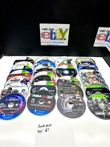 Lot of 27 PS1/xbox/CD-ROM /Pc/WII PS1 VIDEO GAMES WHOLESALE BULK ⭐️Disc ...