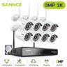 SANNCE Wireless 3MP IP Security Camera System 5MP 8CH NVR WIFI Audio ...