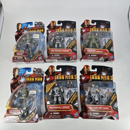 Iron Man 2 Hammer Drones And Whiplash 4 Inch Action Figures Mib | eBay