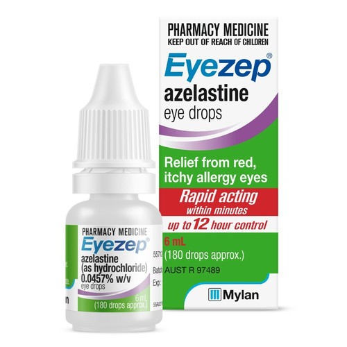 Eyezep Allergy Eye Drops 6mL Rapid Acting Relief from Red Itchy Eyes ...