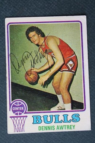 Chicago Bulls star Dennis Awtrey autographed 1973-74 Topps basketball ...