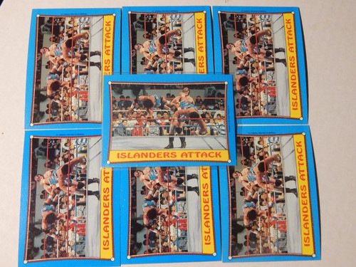 1987 Topps WWF Vintage Wrestling Card Lot of 7 #30 Islanders Attack | eBay