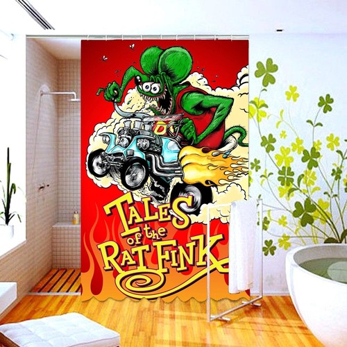 Waterproof Shower Curtain rat fink Polyester Decor Bathroom | eBay
